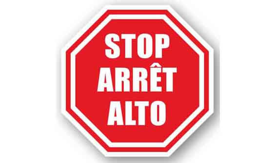 arret stop